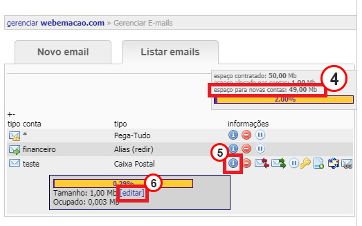 Criar várias contas de E-mail pelo painel do cliente - Web em Ação ...